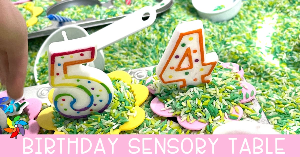 Birthday Sensory Table for Preschool Fun - Play to Learn Preschool