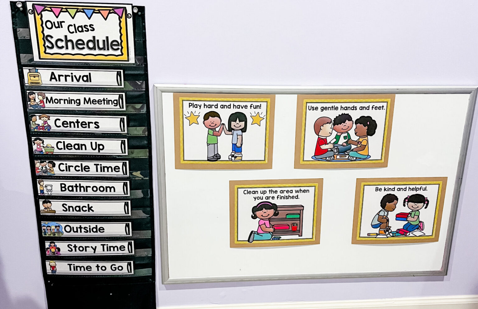 daily schedule cards - Play to Learn Preschool