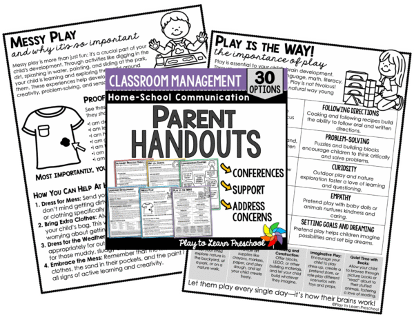 handouts - Play to Learn Preschool