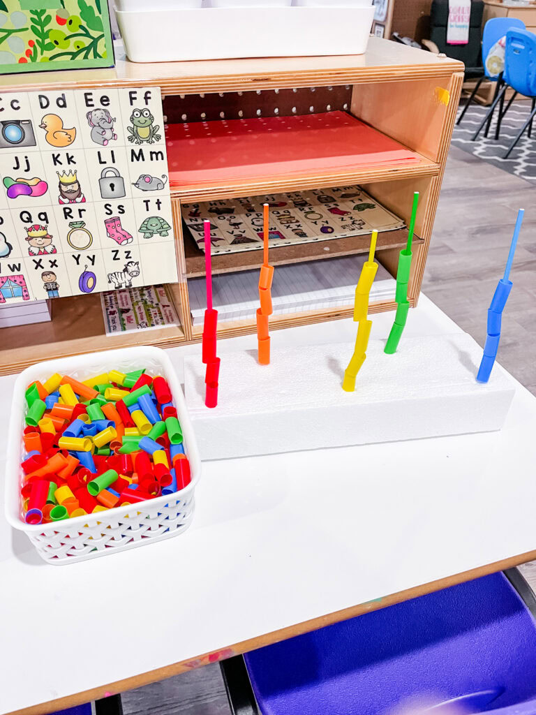 Fine Motor Stacking Rainbow Color Blocks - Play to Learn Preschool