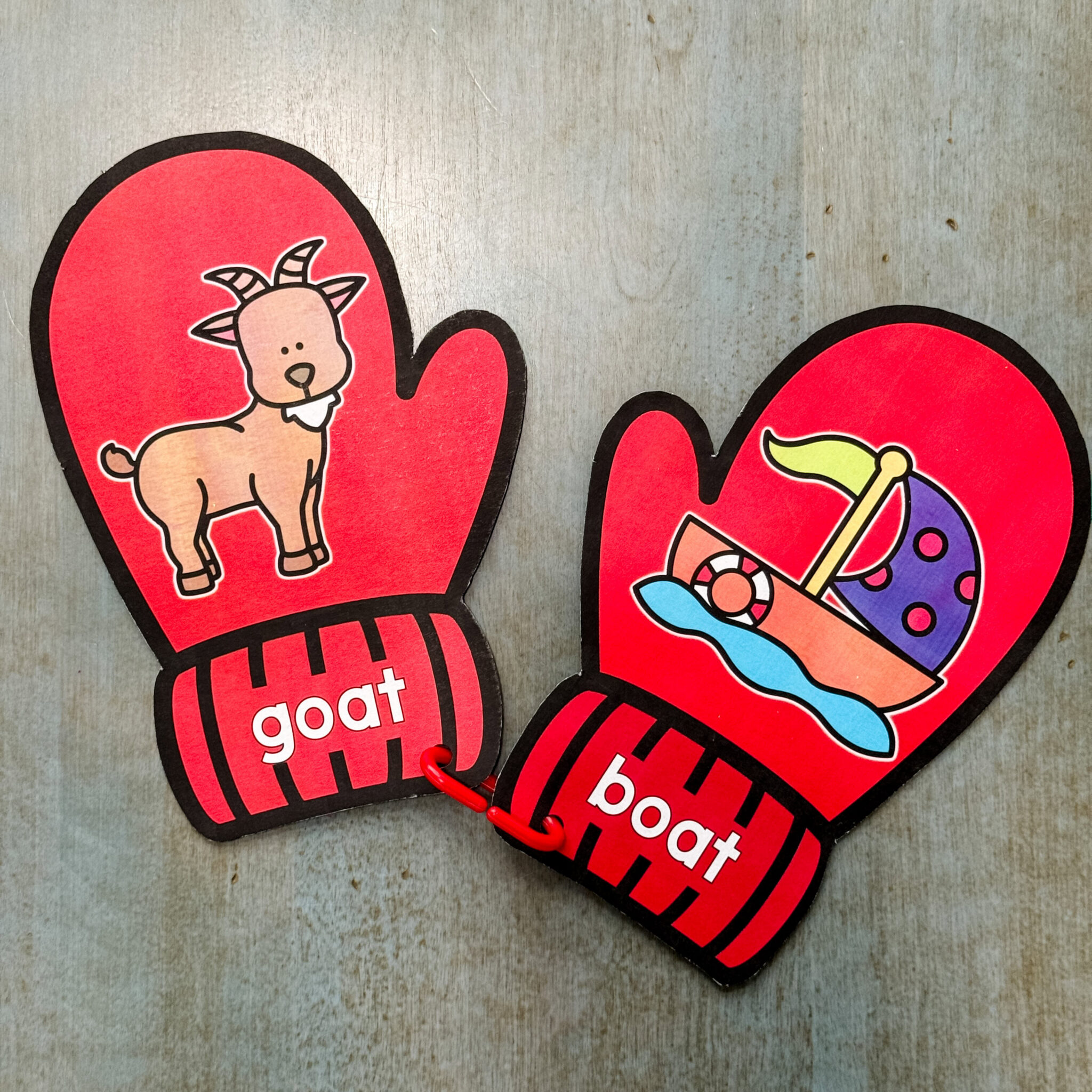 Winter Mitten Rhyming Cards - Play to Learn Preschool