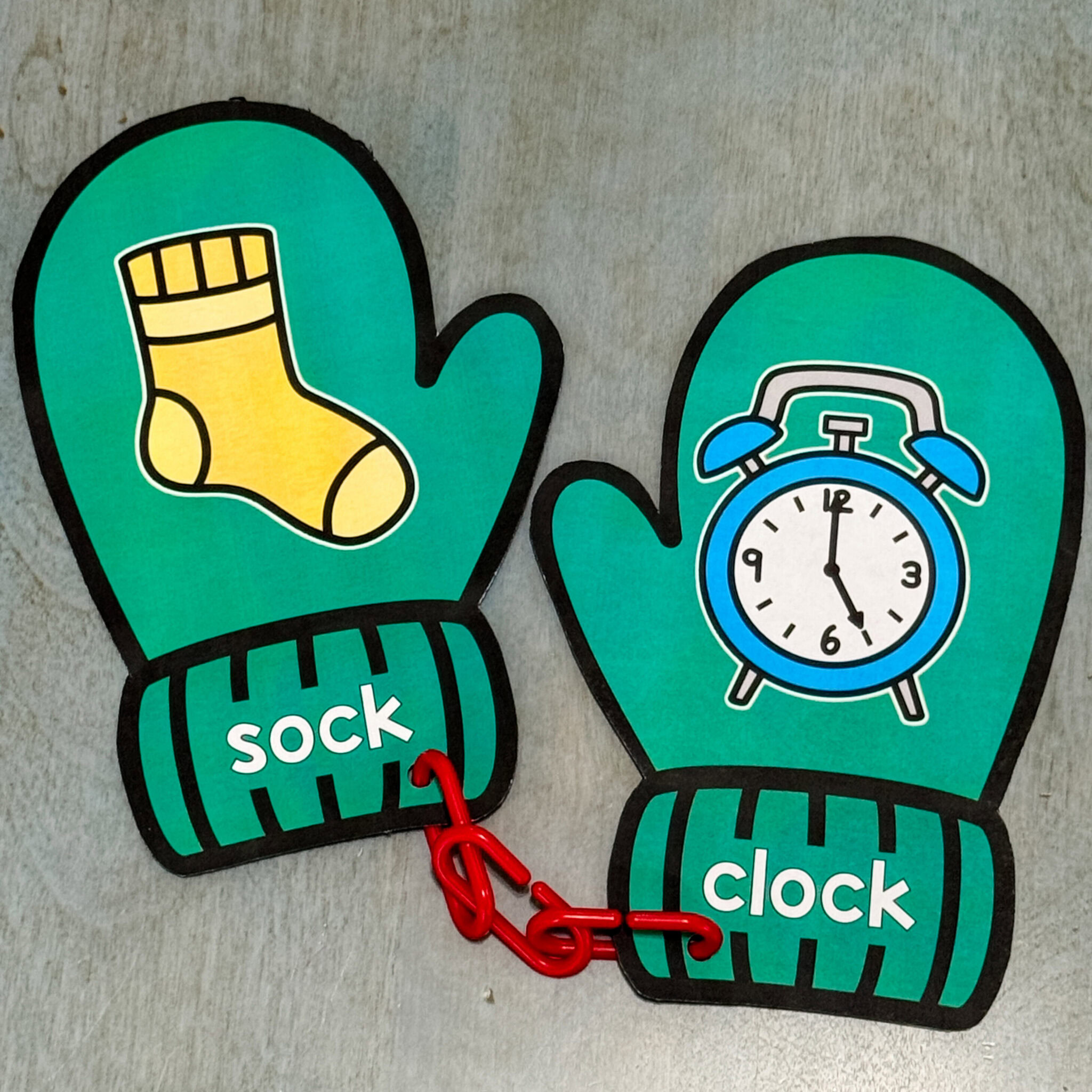 Winter Mitten Rhyming Cards - Play to Learn Preschool