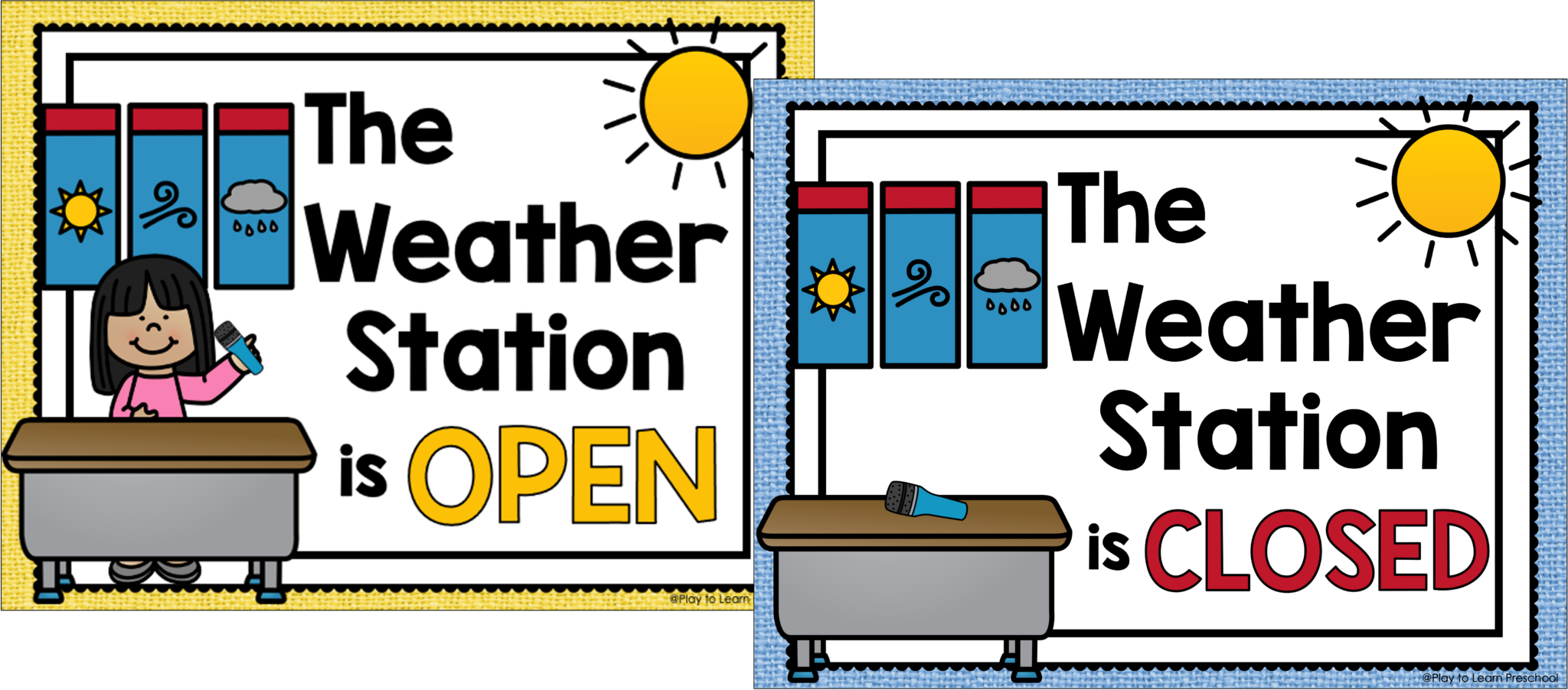 Weather Station Dramatic Play for Preschool Exploration - Play to Learn ...