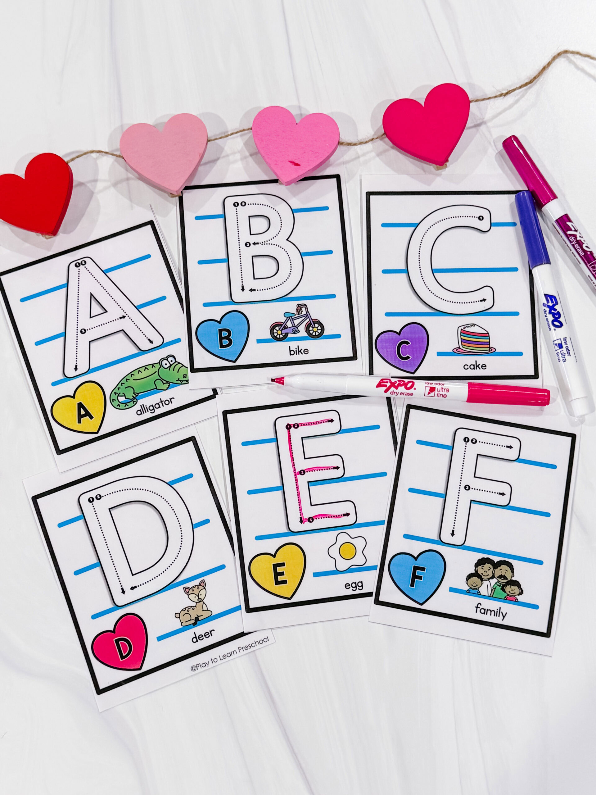 valentine's day writing cards - Play to Learn Preschool