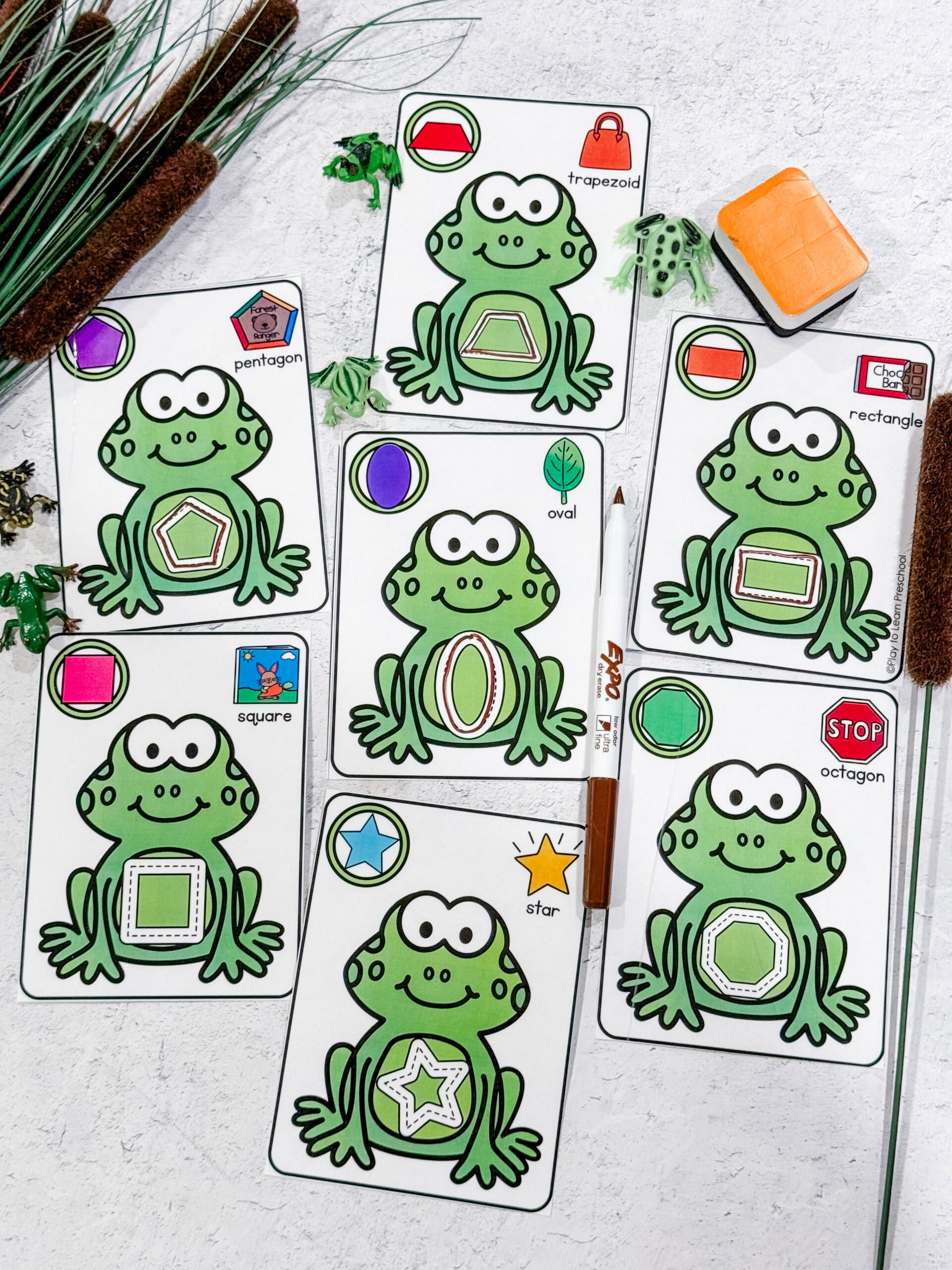 Frog Writing Cards for Preschool Practice - Play to Learn Preschool