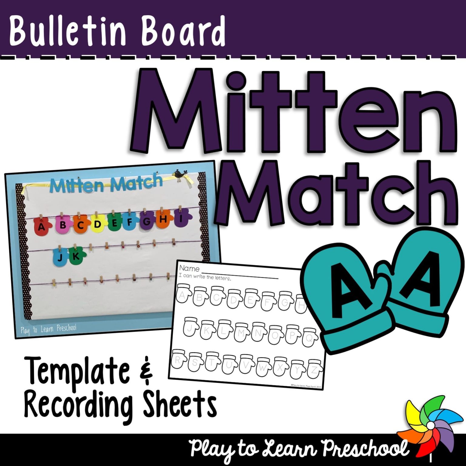 Mitten Matching Bulletin Board