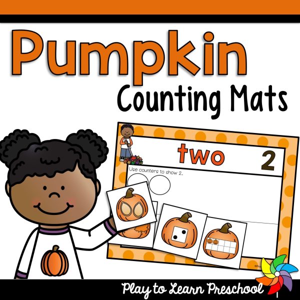 Pumpkin Counting Mats - Play to Learn Preschool Preschool