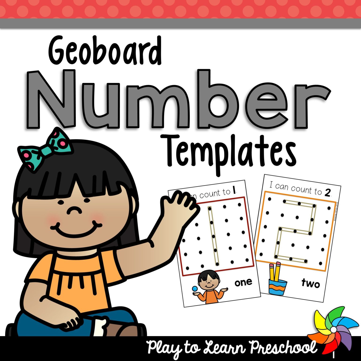 Geoboard Number Templates - Preschool Math Center