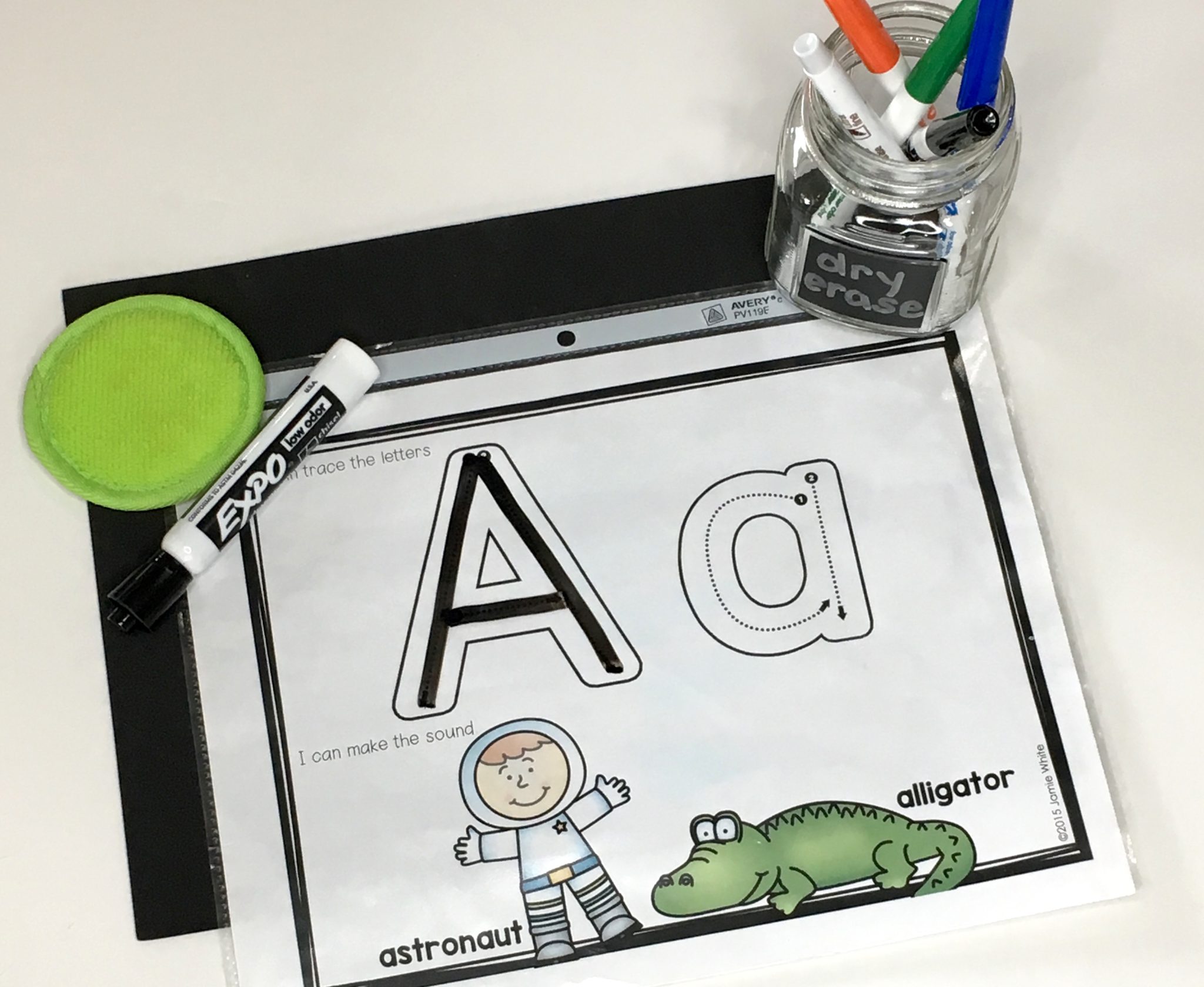 Write and Wipe Alphabet Pages - Play to Learn Preschool
