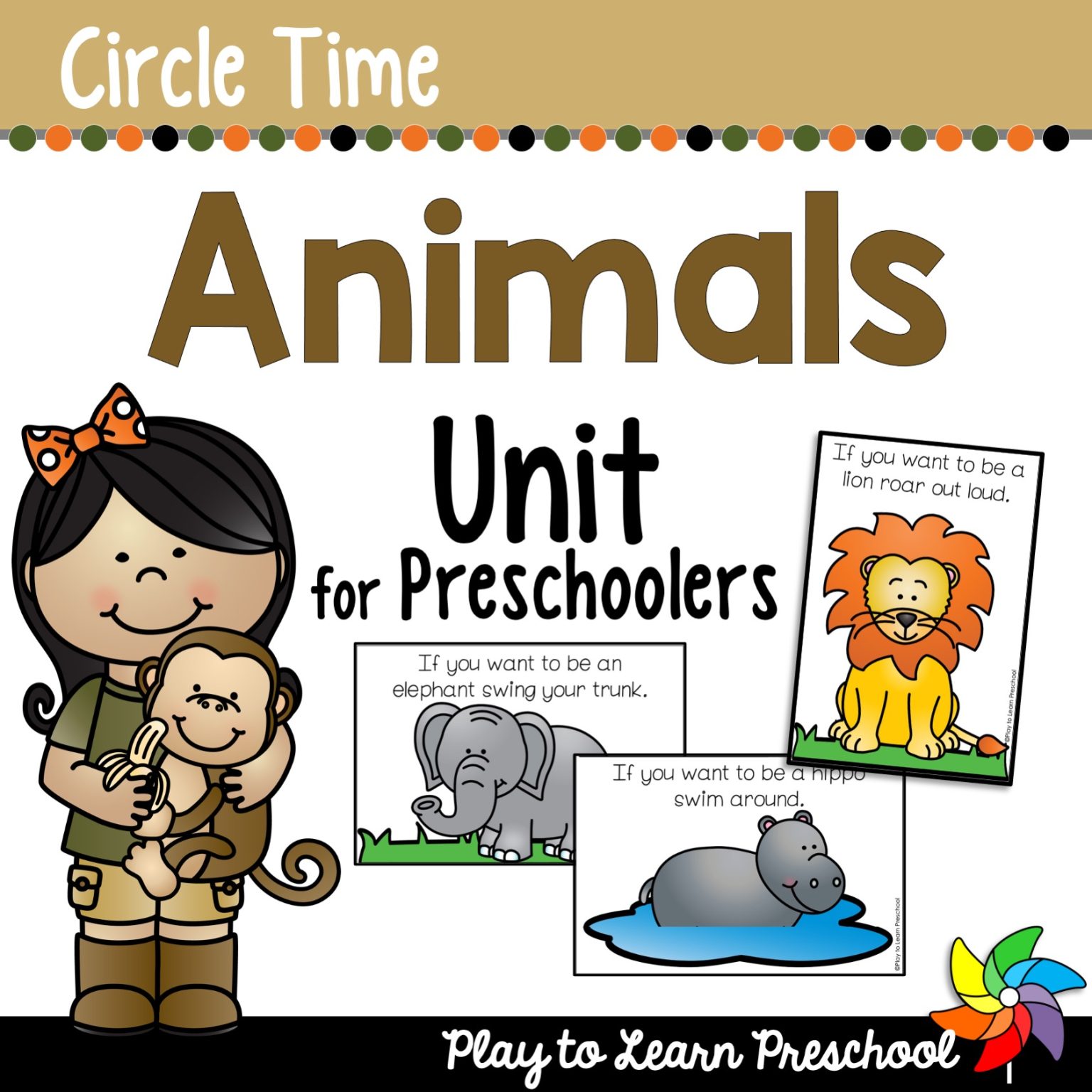 Animals Preschool Unit for Circle Time - Play to Learn Preschool Preschool