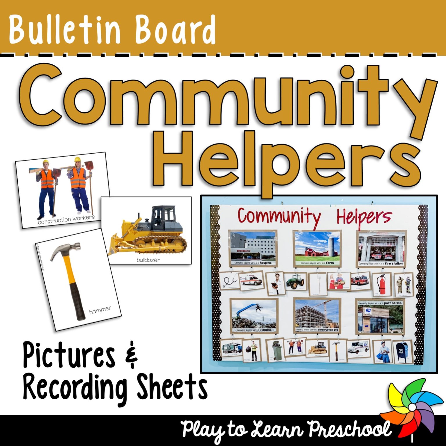 Community Helpers Bulletin Board - Play to Learn Preschool Preschool