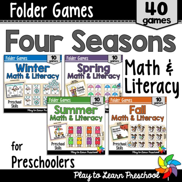Folder Games - Four Seasons Bundle - Play to Learn Preschool