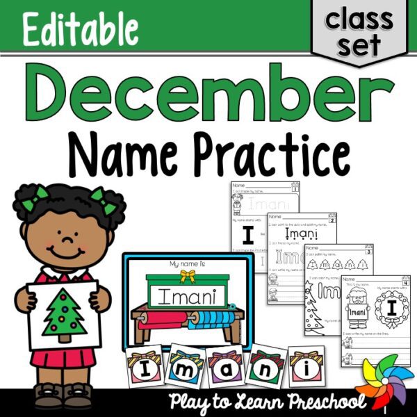 December Name Activities - Play to Learn Preschool