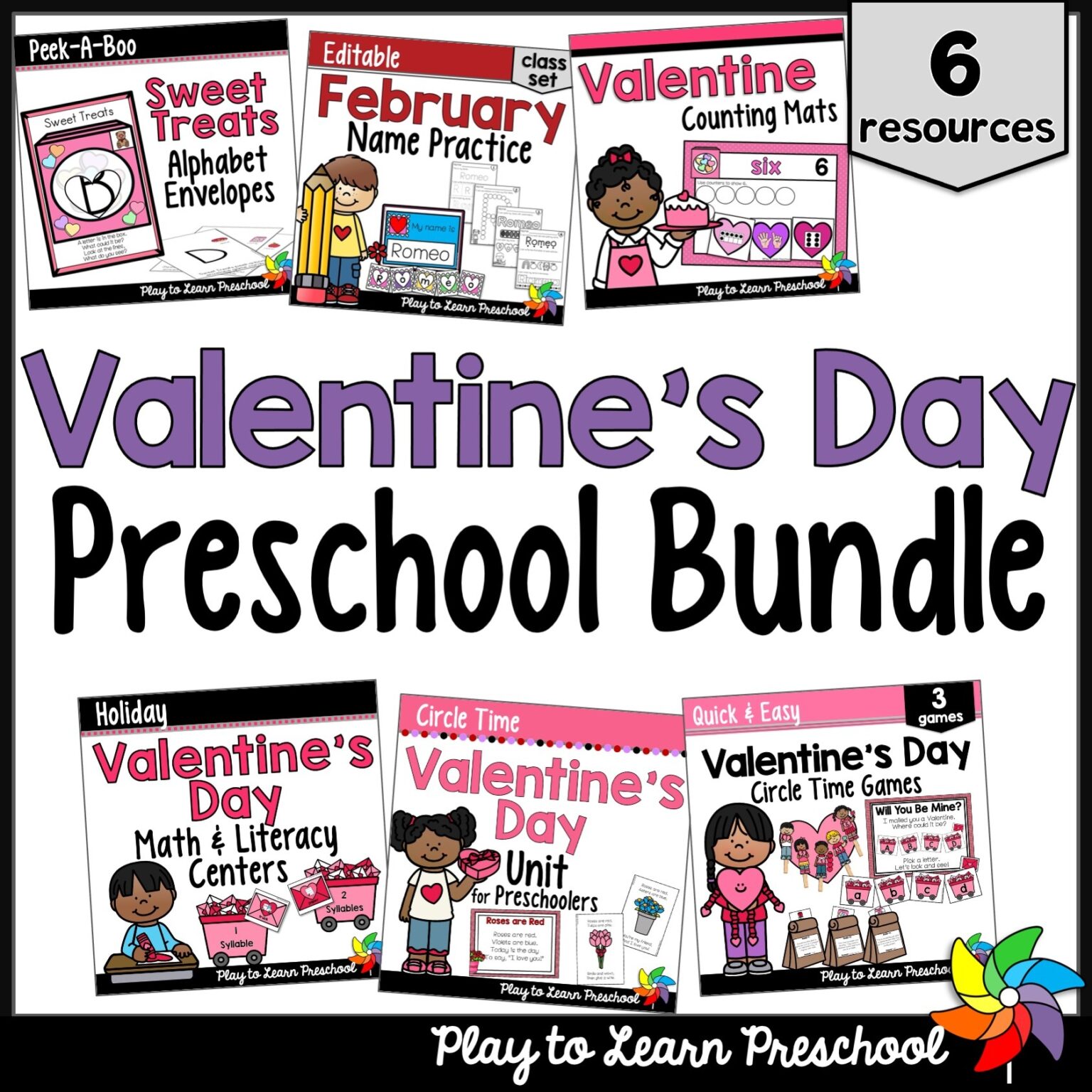 valentines day bundle cover - Play to Learn Preschool