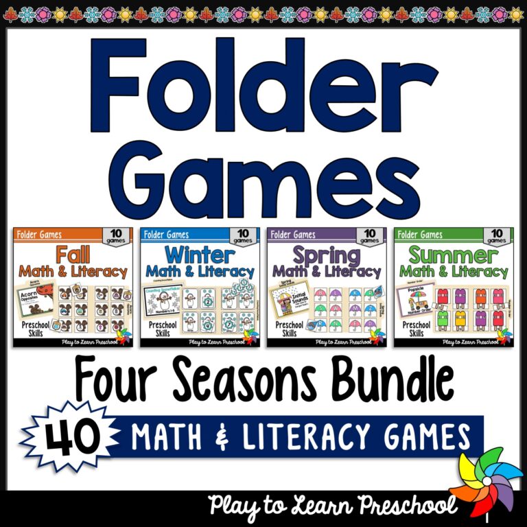 Folder Games - Four Seasons Bundle - Play to Learn Preschool