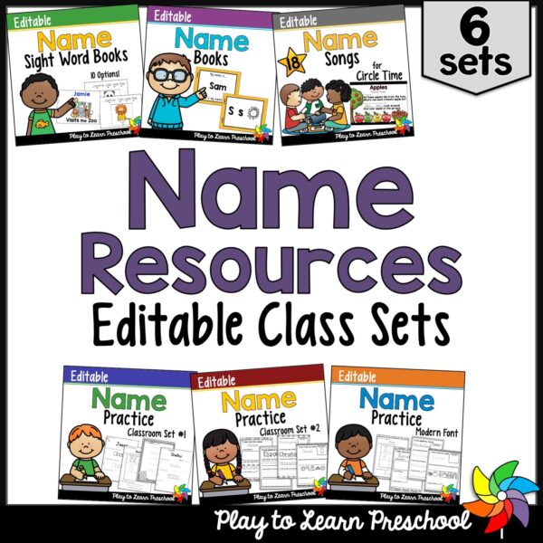 name resources editable sets - Play to Learn Preschool