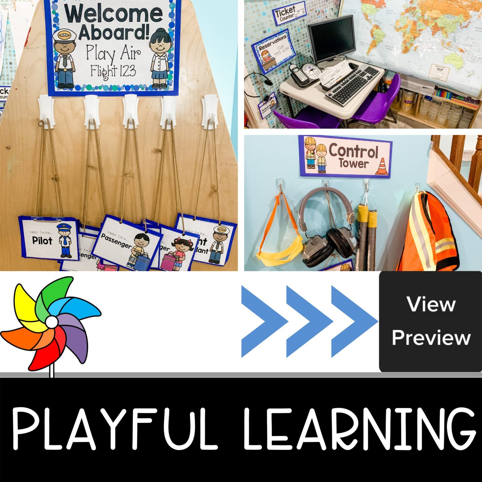 Airport Dramatic Play Center - Play to Learn Preschool Preschool