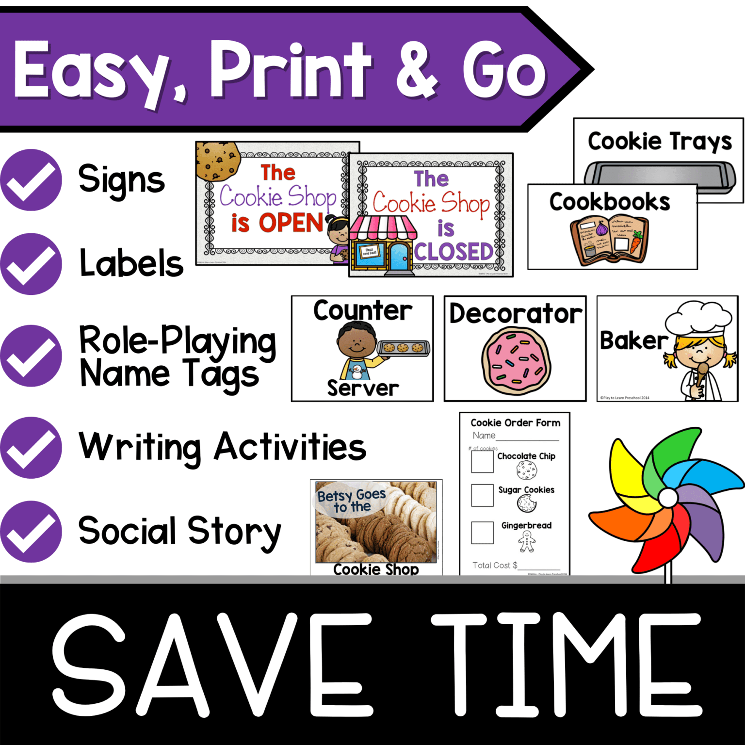 Cookie Shop Bakery Dramatic Play - Play to Learn Preschool Preschool