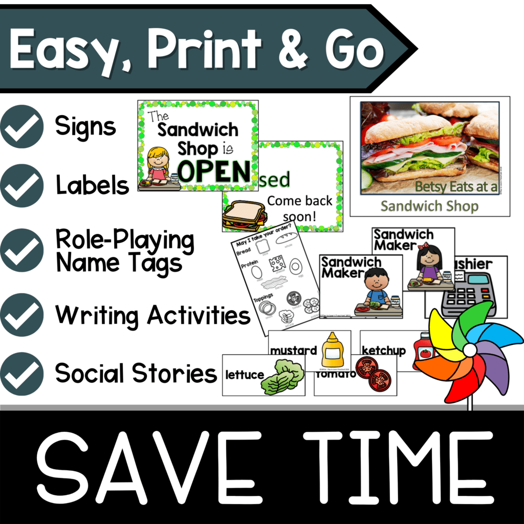 Sandwich Shop Dramatic Play - Play to Learn Preschool Preschool