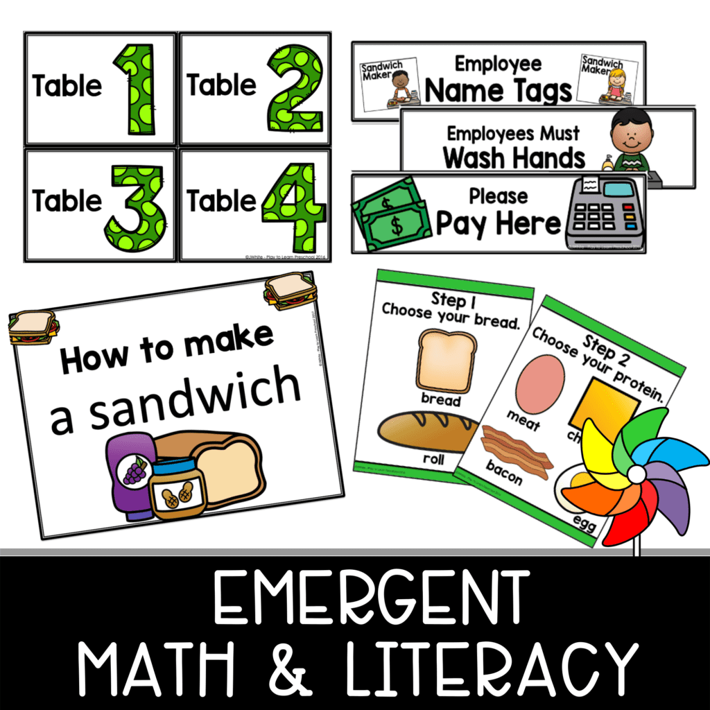 Sandwich Shop Dramatic Play - Play to Learn Preschool Preschool