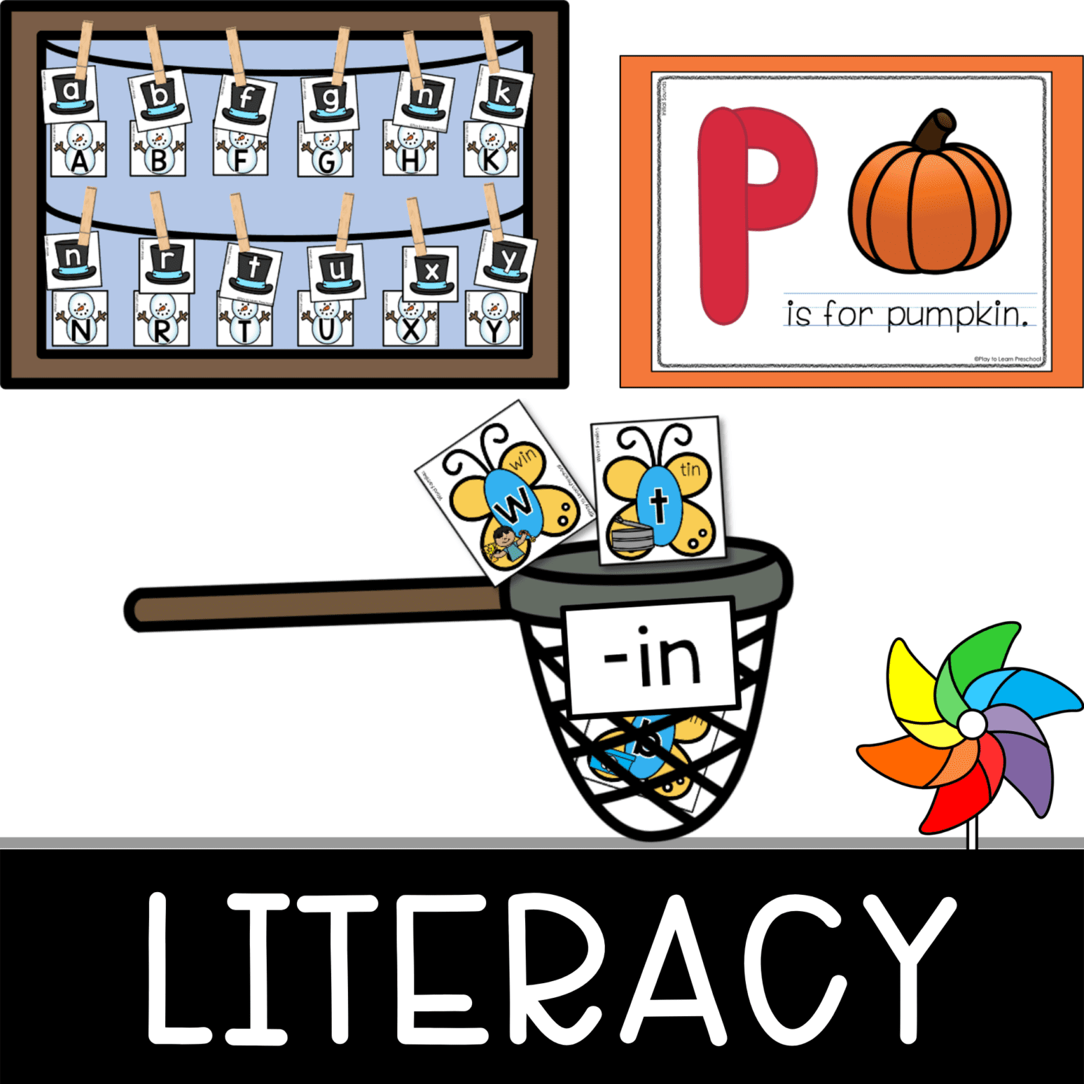 Math & Literacy Centers - 4 Seasons Preschool PreK BUNDLE Hands-On ...
