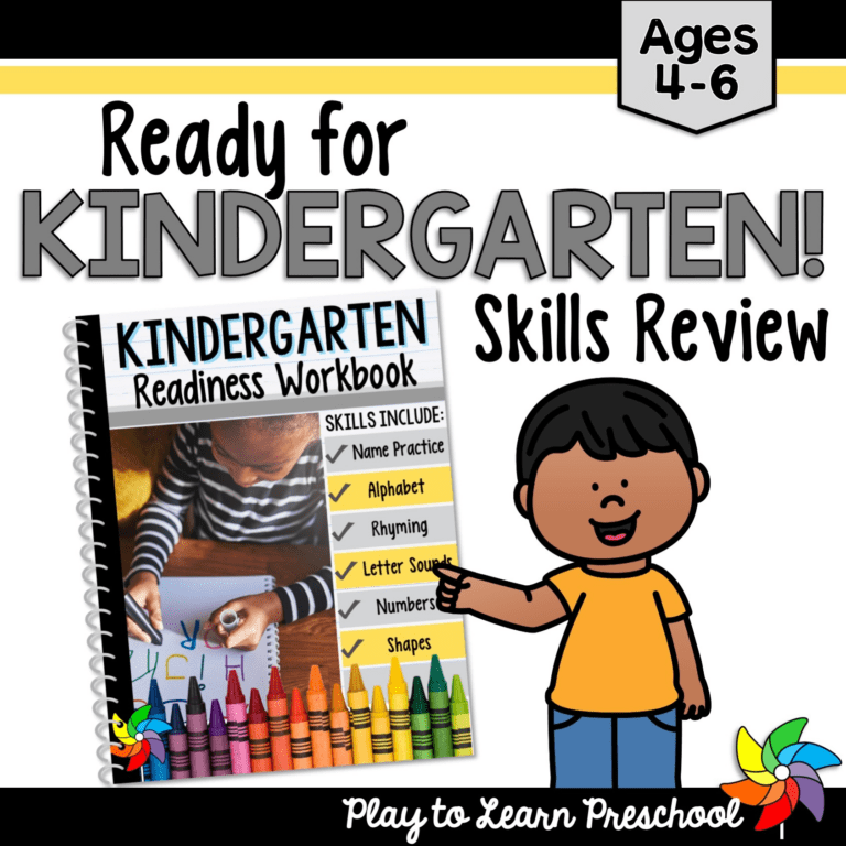Kindergarten Readiness Workbook - Editable - Play to Learn Preschool