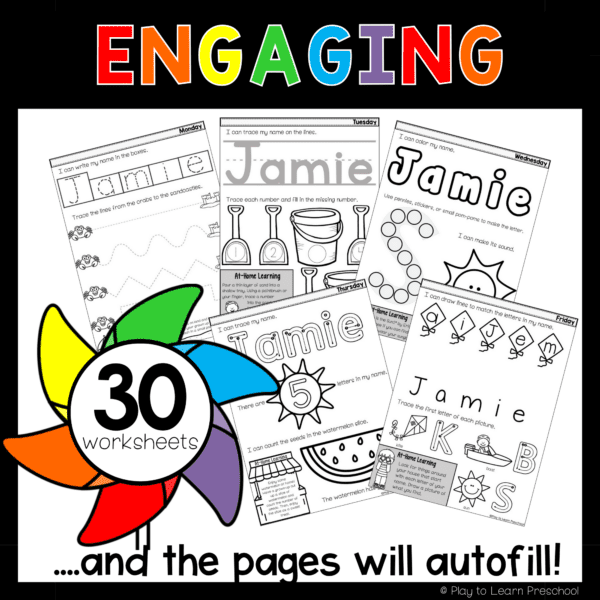 Kindergarten Readiness Workbook - Editable - Play to Learn Preschool