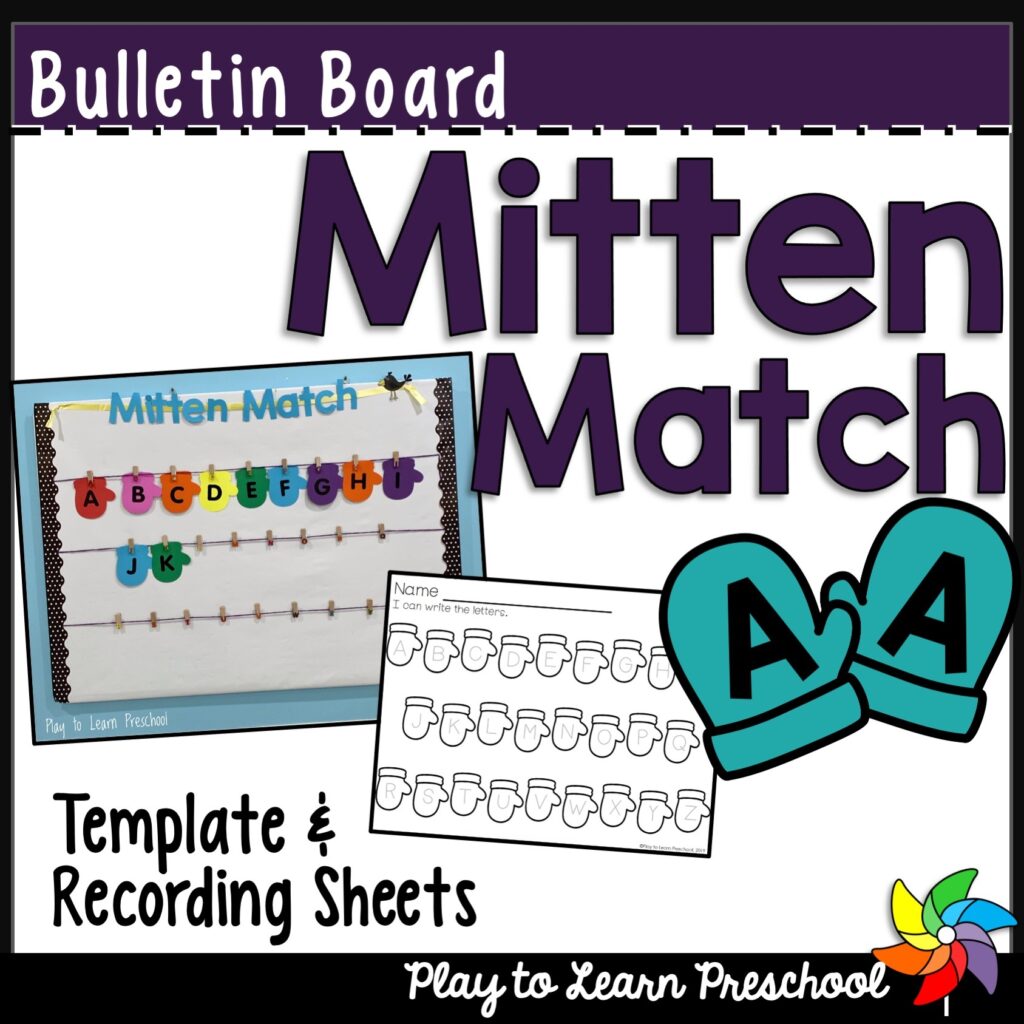 Winter Math Center - Mitten Button Counting Activity