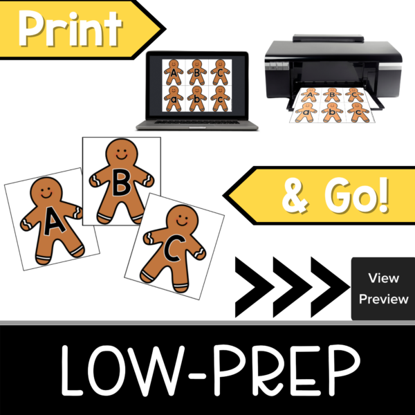 Gingerbread Letter Cards - Play to Learn Preschool