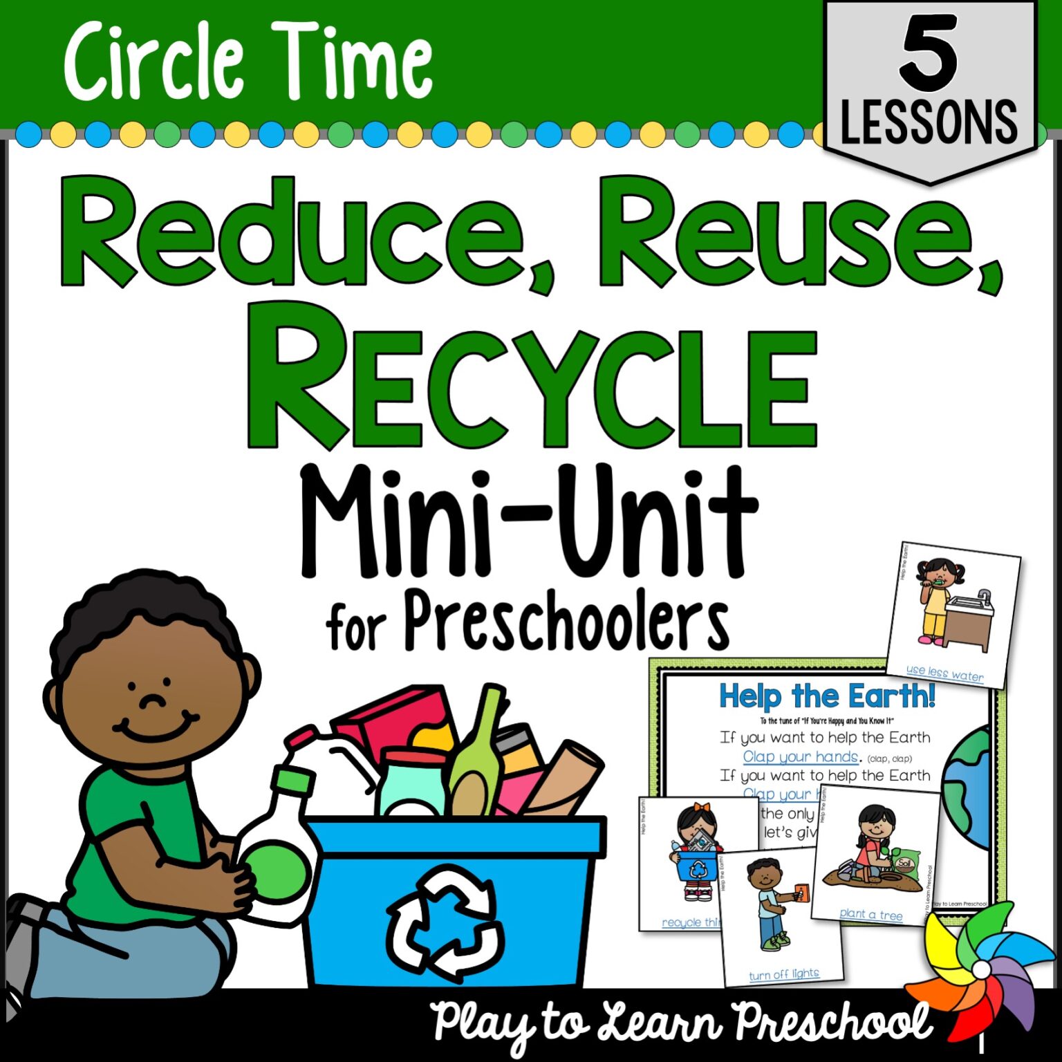 Reduce, Reuse, Recycle Activities for Preschool and Pre-K - Play to ...