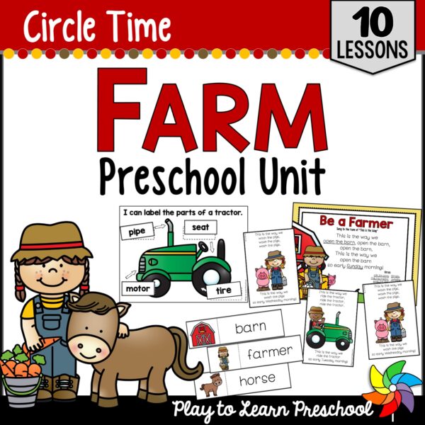 Farm Animal Directed Drawing Lessons for Preschoolers