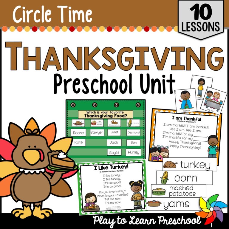 November Preschool Theme And Activities - Play to Learn Preschool