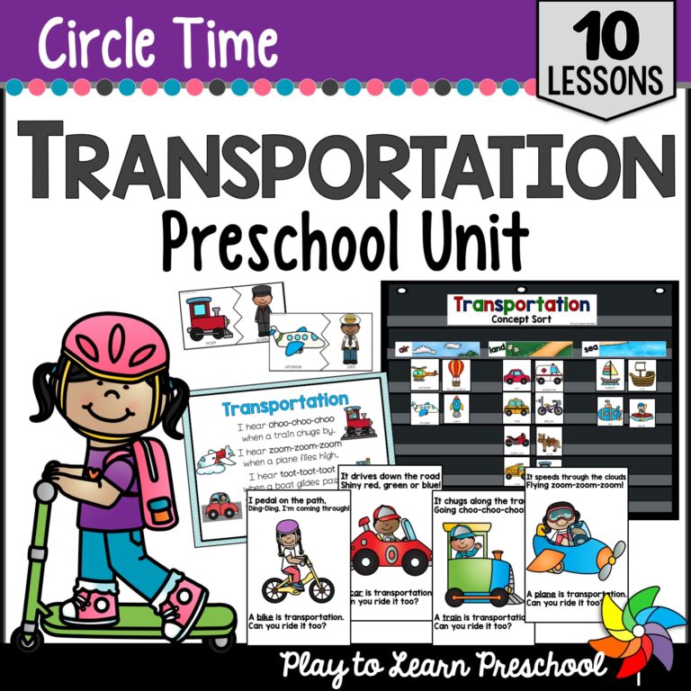 Transportation Activities and Circle Time for Preschoolers - Play to ...