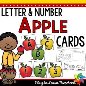 Apple Letter & Number Cards - Play to Learn Preschool
