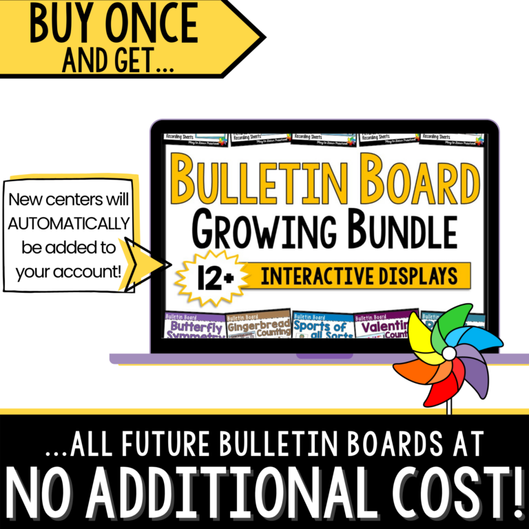 Bulletin Board Printables for Preschool PreK - Growing Bundle - Play to ...