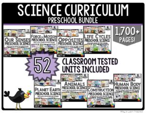 Science Curriculum Bundle PREVIEW (11 × 8.5 in) - Play to Learn Preschool