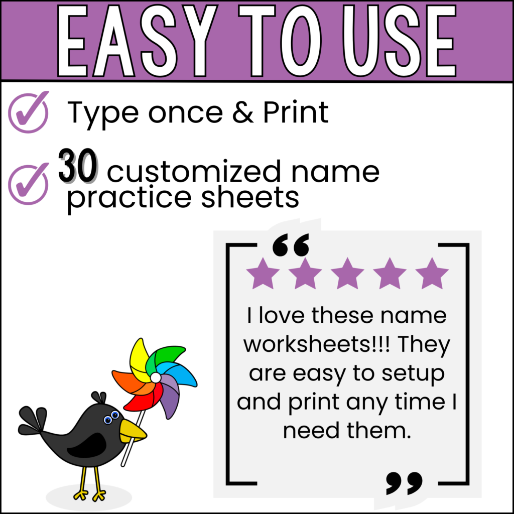 Fun and Engaging Name Practice Sheets for Preschoolers