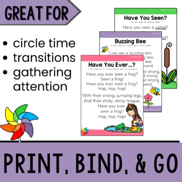 Spring Preschool Song Book - Songs, Rhymes, and Poems for Preschool ...
