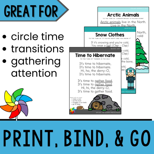 Winter Preschool Song Book - Songs, Rhumes, and Poems for Preschool ...