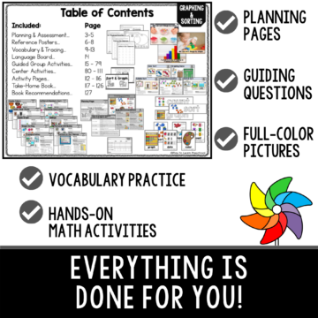 Sorting and Graphing Math Activities Lesson Plans Math Unit for ...