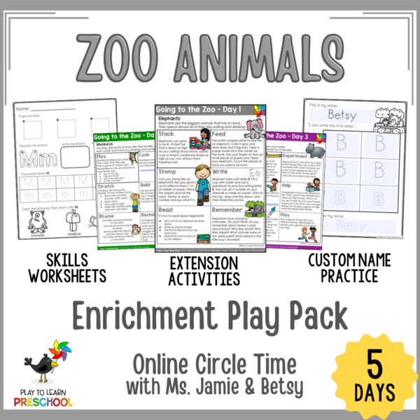 Zoo Theme for Preschool Circle Time - Play to Learn Preschool