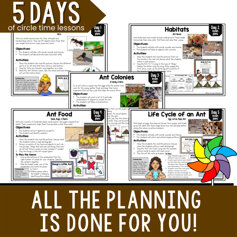 Ants Lesson Plans and Activities for Preschool - Play to Learn Preschool