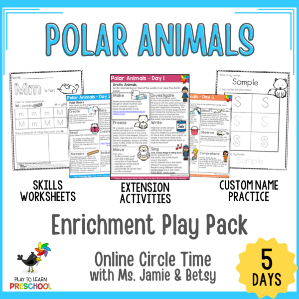 Polar Animals Preschool Circle Time - Play to Learn Preschool