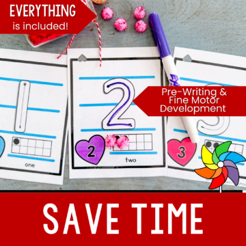 Valentine's Day Writing Cards Alphabet & Number Tracing Letter ...