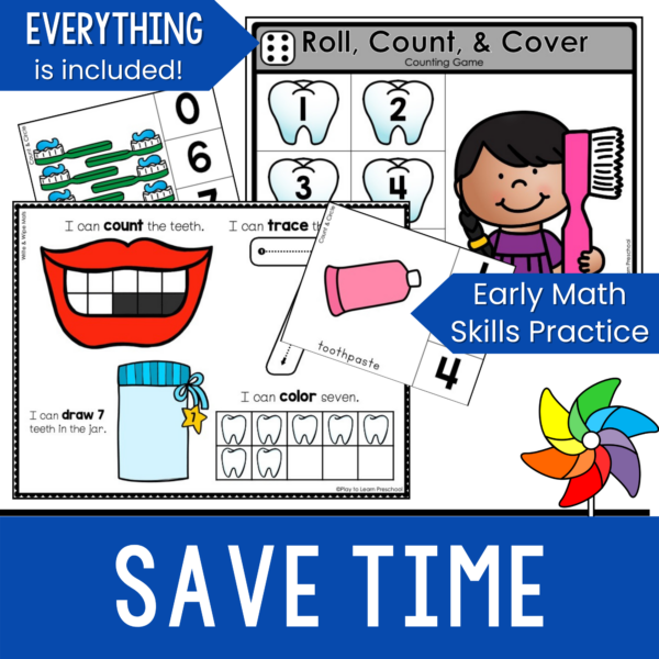 Dental Health Numbers & Counting Thumbs 2 - Play to Learn Preschool