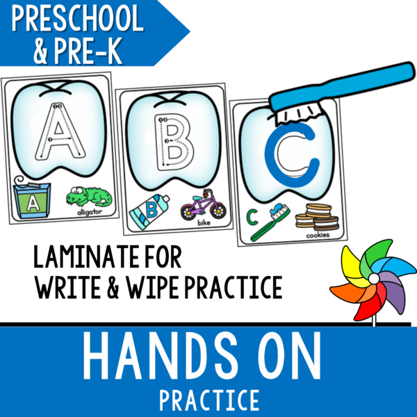 Dental Health Preschool Teeth Writing Cards - Tracing Practice Fine ...