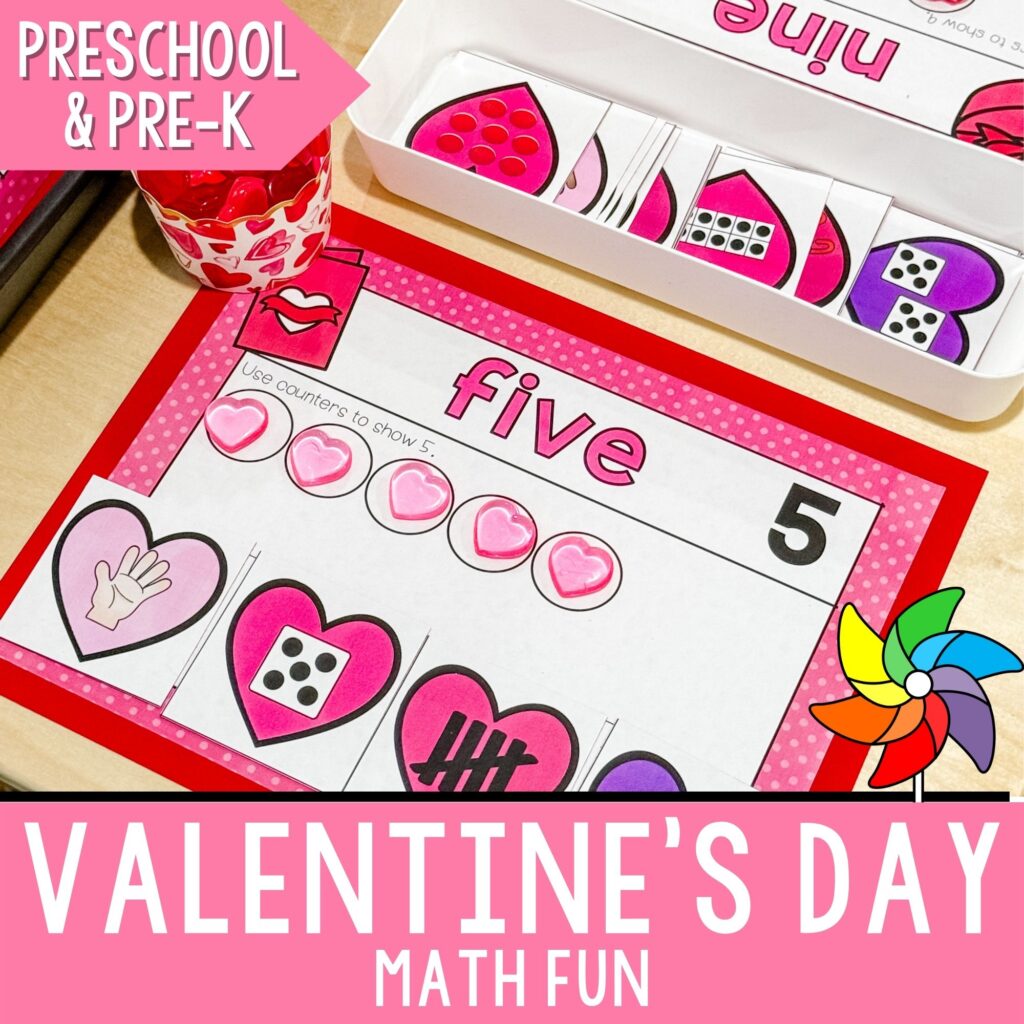 Valentine Counting Mats - Play to Learn Preschool Preschool