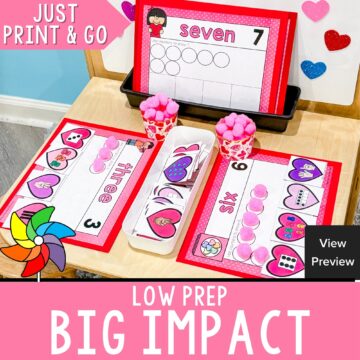 Valentine Counting Mats - Play to Learn Preschool Preschool