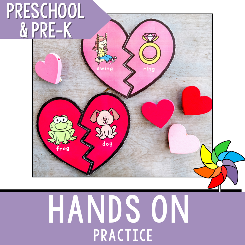 Valentine’s Day Preschool Rhyming Puzzles | Hands-On Literacy Activity ...