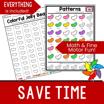 Preschool PreK Jelly Bean Fun Pack - Play to Learn Preschool